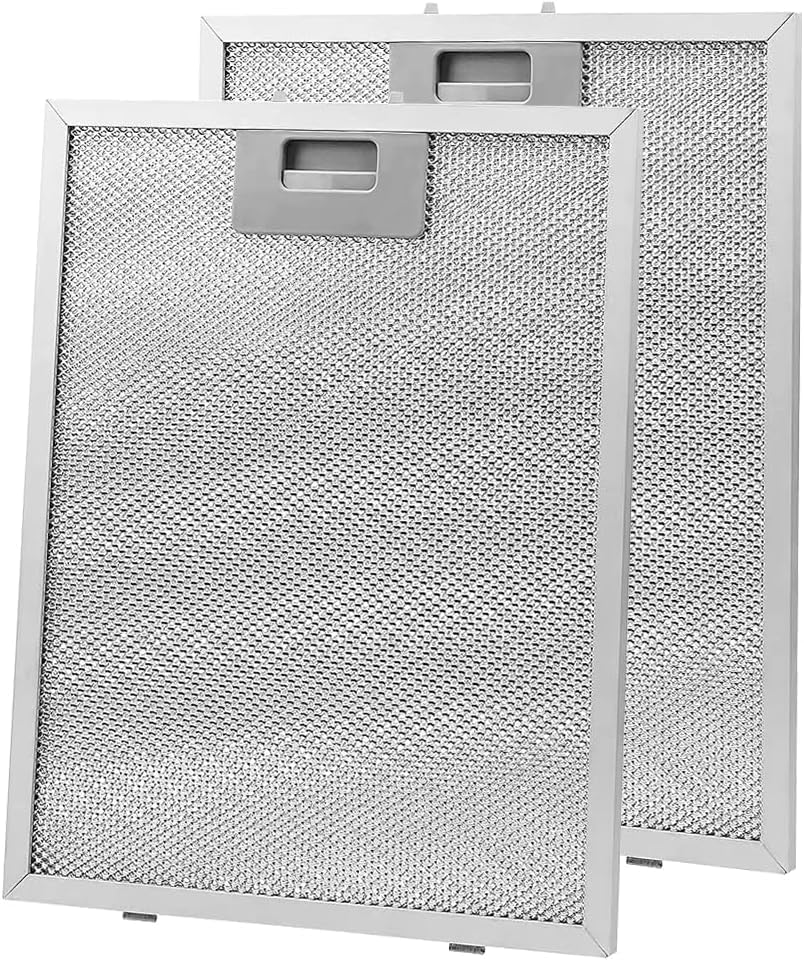 DAJASD Cooker Hood Metal Grease Filter, 2Pack 320 x 260 x 9mm Aluminum ...