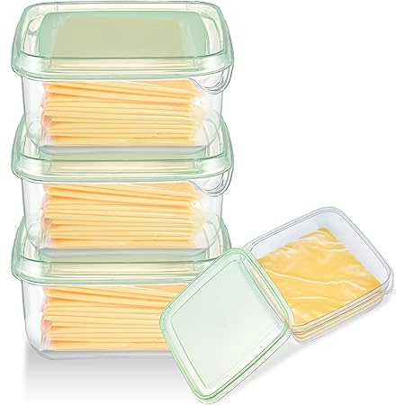 Amazon.com: Uiifan 3 Pcs Sliced Cheese Container for Fridge Cheese ...
