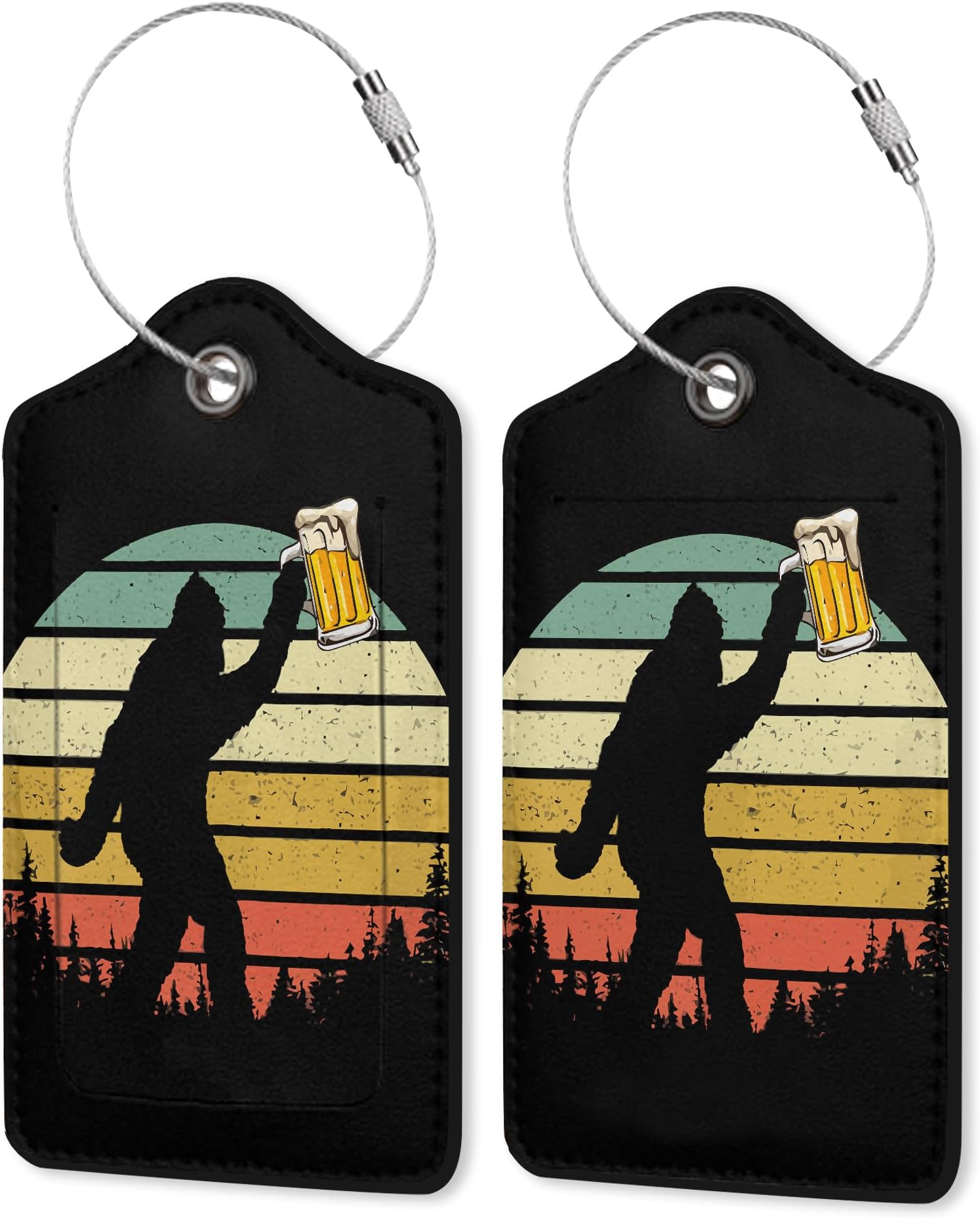 Amazon.com: 2 Pack Leather Luggage Tag for Suitcase Cute Sloth Unique ...