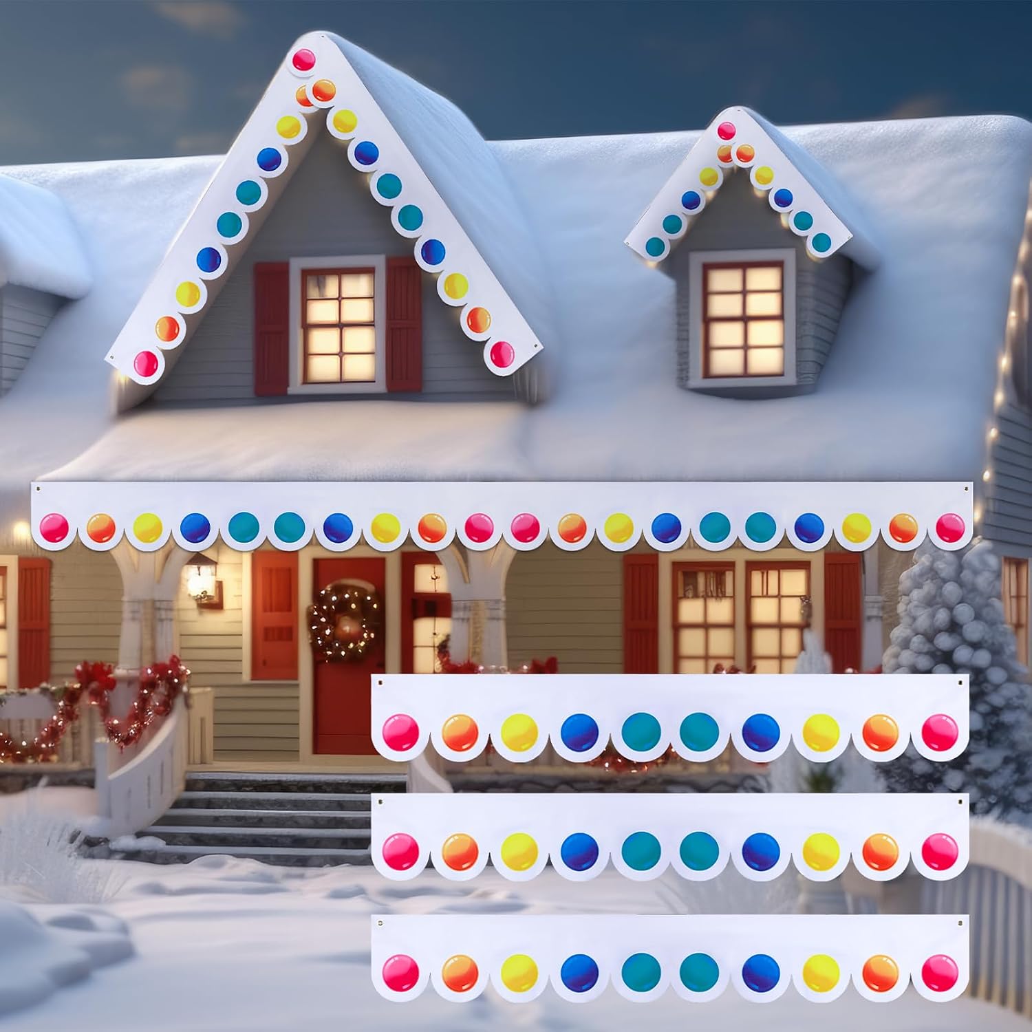 Amazon.com: Remagr 3 Pcs Christmas Outdoor Gingerbread House ...