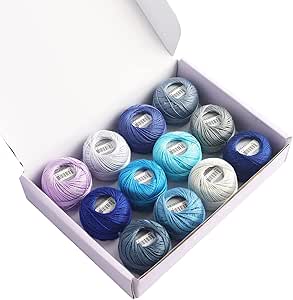 Amazon.com: Rhapsody Pearl Cotton Thread Size 8 Crochet Thread Perle 12 ...