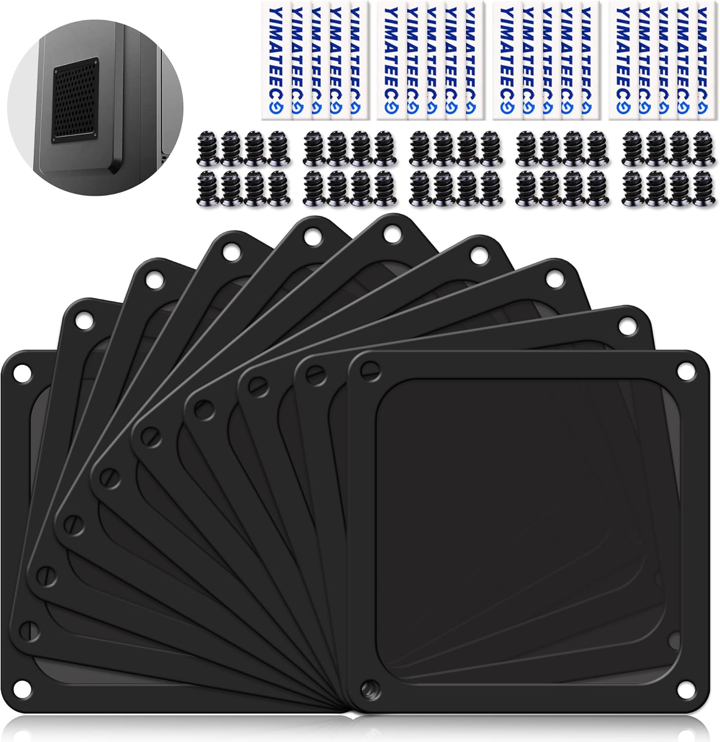 YIMATEECO Fan Filter 120mm Dust Filter PC Dust Mesh Filter, Magnetic ...