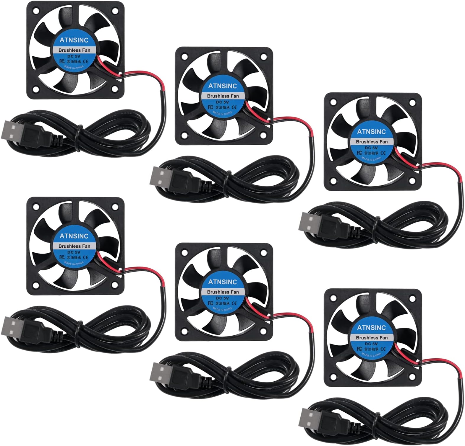Amazon.com: 4 Pack USB Brushless Cooling Fan 40mm High Performance DC ...