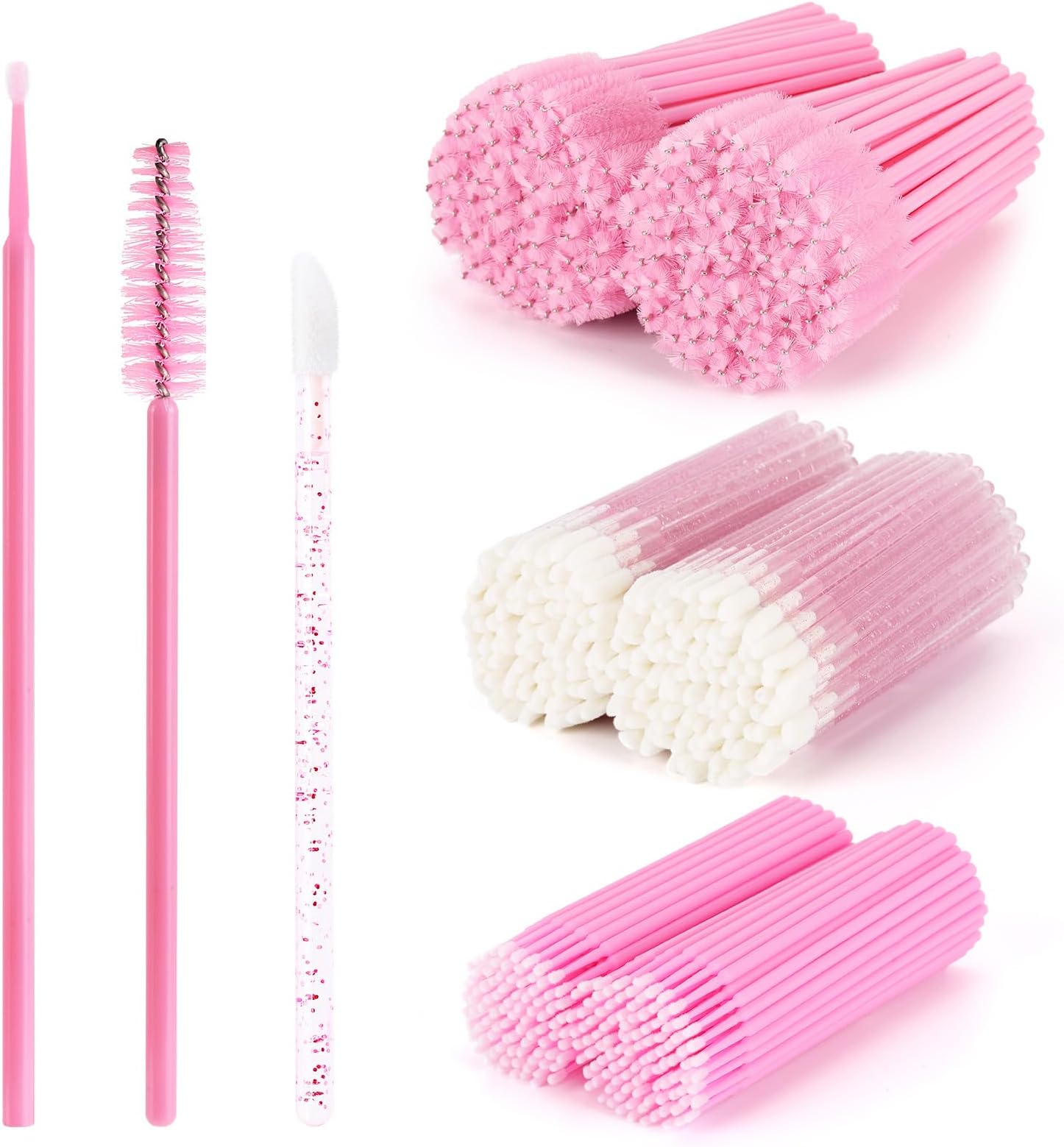 Amazon.com: 300pcs Eyelash Extension Kit - Disposable Micro-Cotton Swab ...