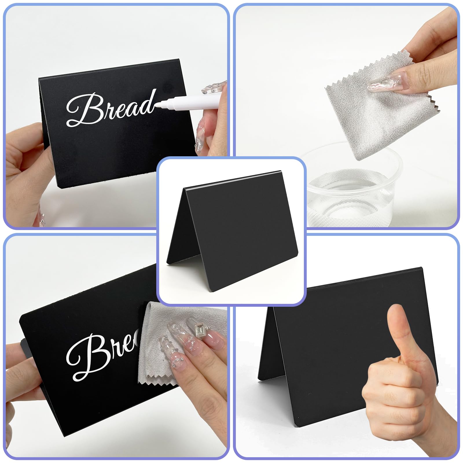 Snapklik.com : 15 Pack 4"x3"Mini Chalkboard Signs For Food, Party ...