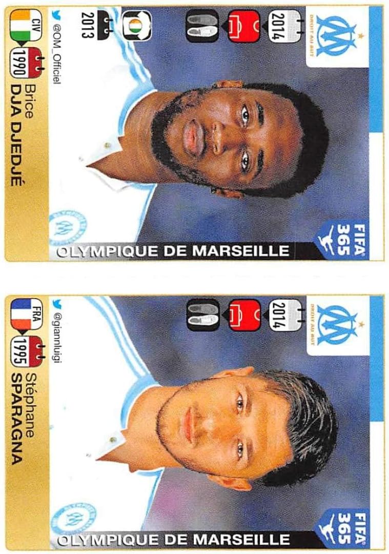2015-16 Panini FIFA 365 Stickers Soccer #406-407 Brice Dja DjedjeStephane Sparagna Trading Card ...