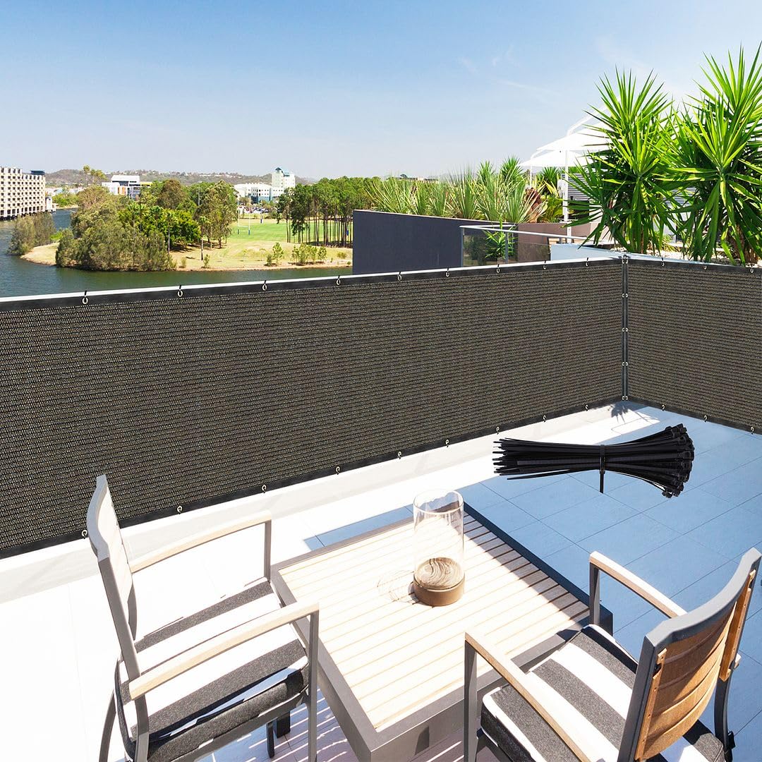 Amazon.com : Zip Cable Ties and 3' x 8' Brown Privacy Screen Fence ...