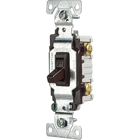 Eaton 1303-7B 15-Amp, 120-Volt Standard Grade Single Pole Framed Toggle ...