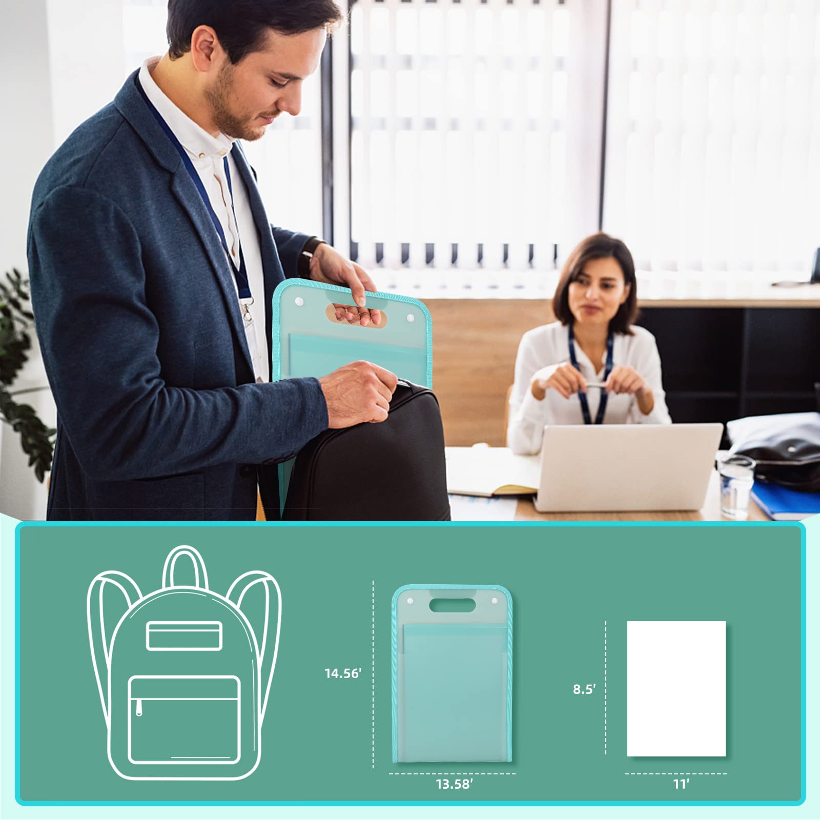 Snapklik.com : 3 Pack Mint Paper Organizer Classroom Expandable ...