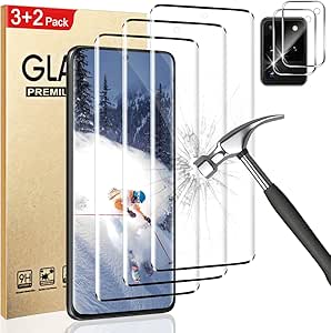 Amazon.com: 3+2 Pack Galaxy S20 Ultra Tempered Glass Camera Screen Protector, Fingerprint Unlock ...