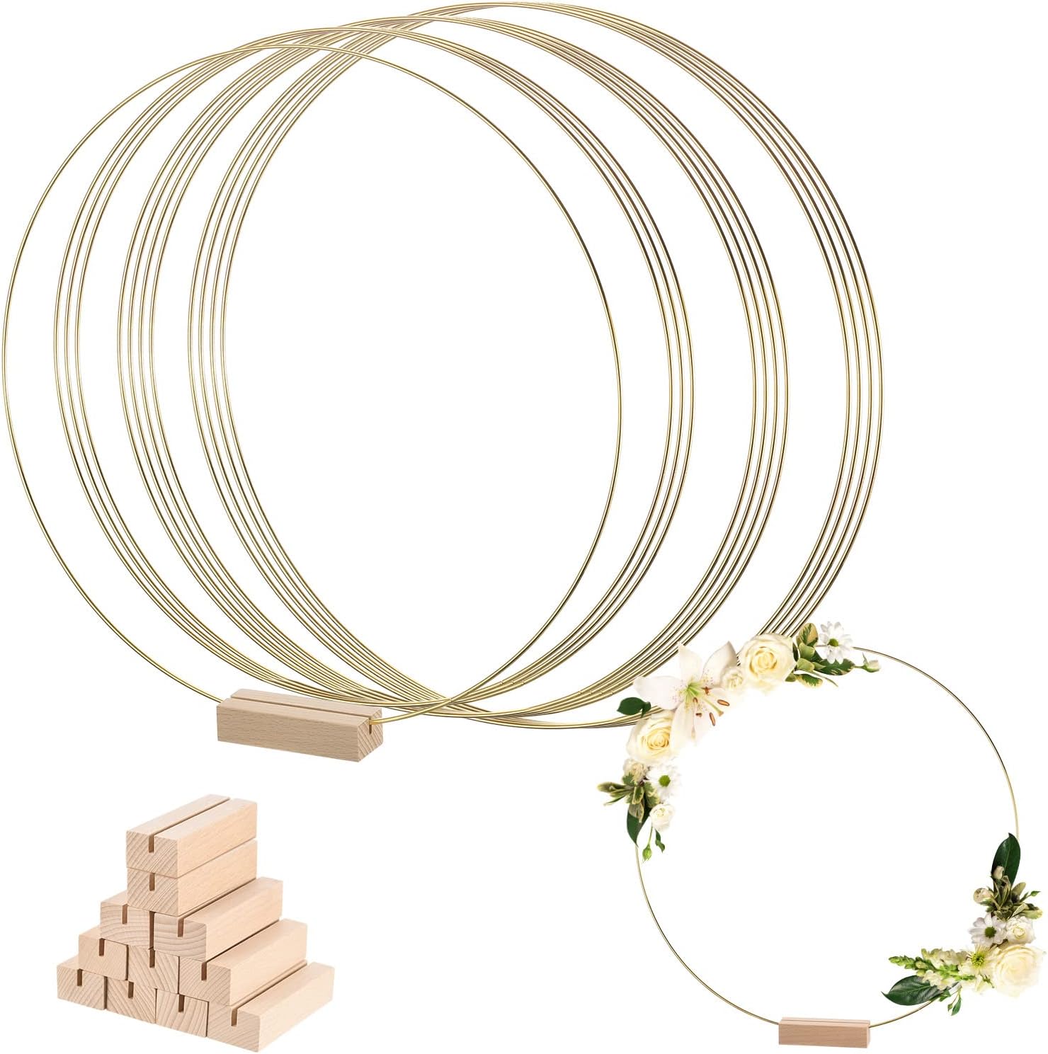 Amazon.com: MECCANIXITY Metal Floral Hoop 8 Inch 10 Inch 12 Inch Wreath ...
