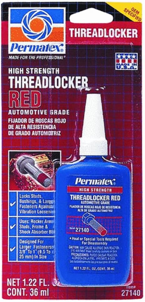S/S Permatex® - High Strength Threadlocker Red - Thread Lock - 36ml ...