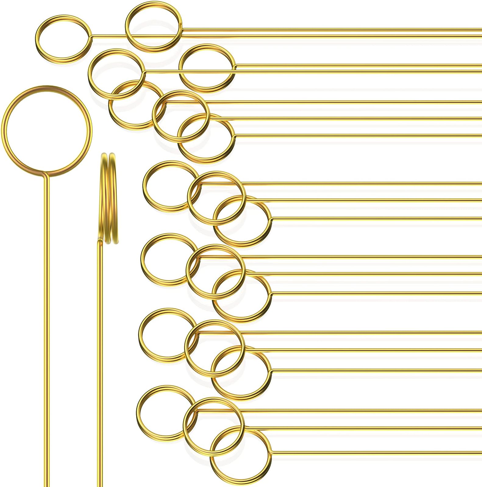 Amazon.com: Hotop 30 Pcs Floral Card Holder Pick Metal Wire Flower ...