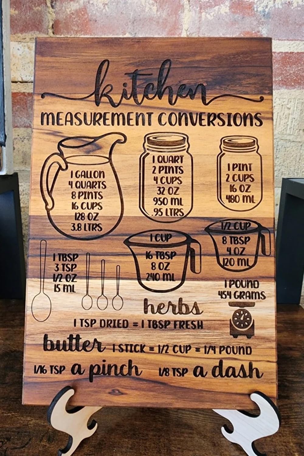 Amazon.com: Kitchen Conversions Engraved Cutting Board: Home & Kitchen