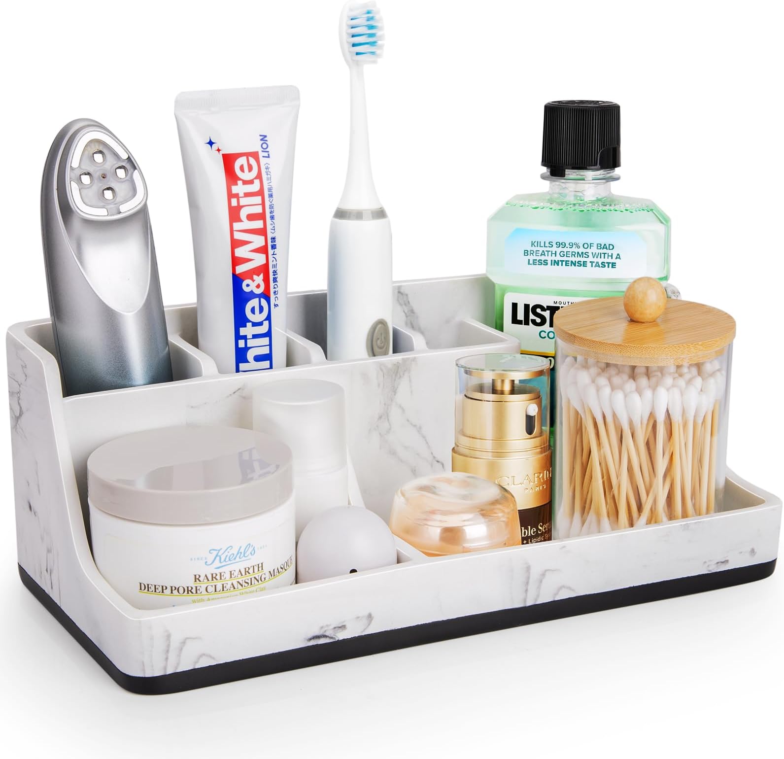 Amazon.com: TuCao Marble Bathroom Countertop Organizer, Toothbrush ...