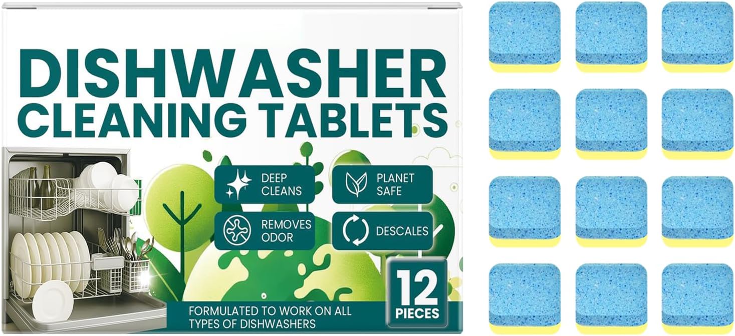Dishwasher Cleaner and Deodorizer - Dishwasher Odor Eliminator Tablets ...