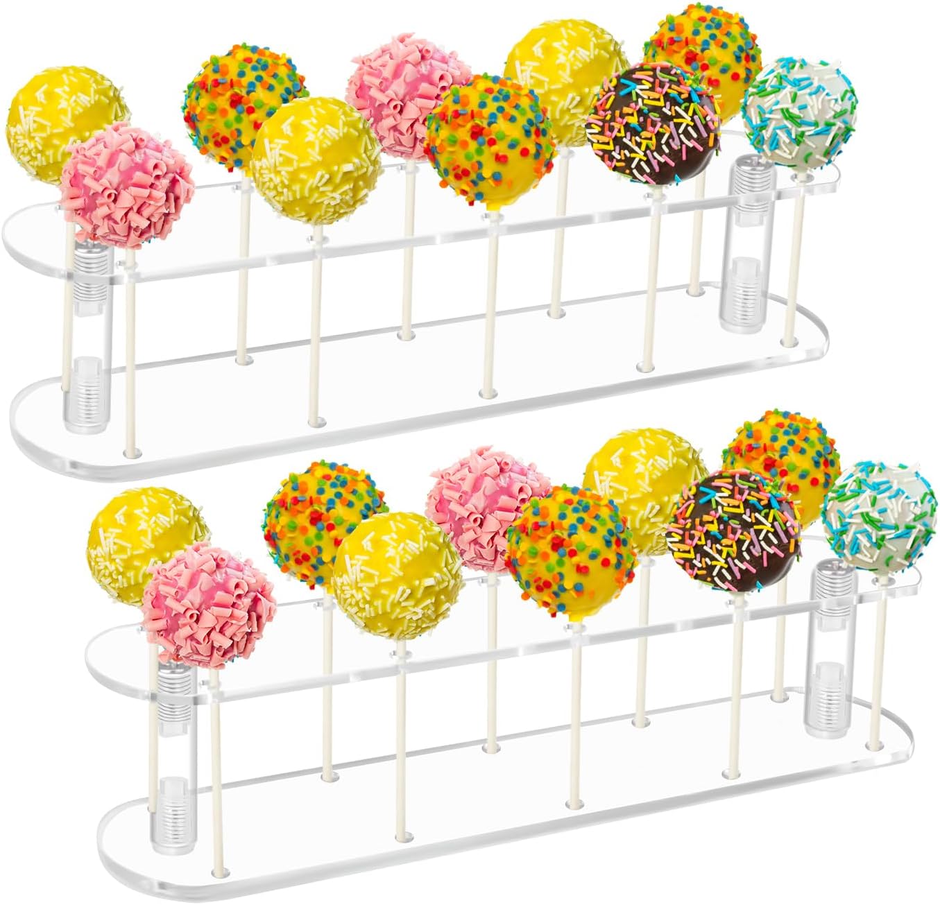 Amazon.com | ELEGICKLIP 2 Pack 10 Holes Cake Pop Stand – Clear Acrylic ...