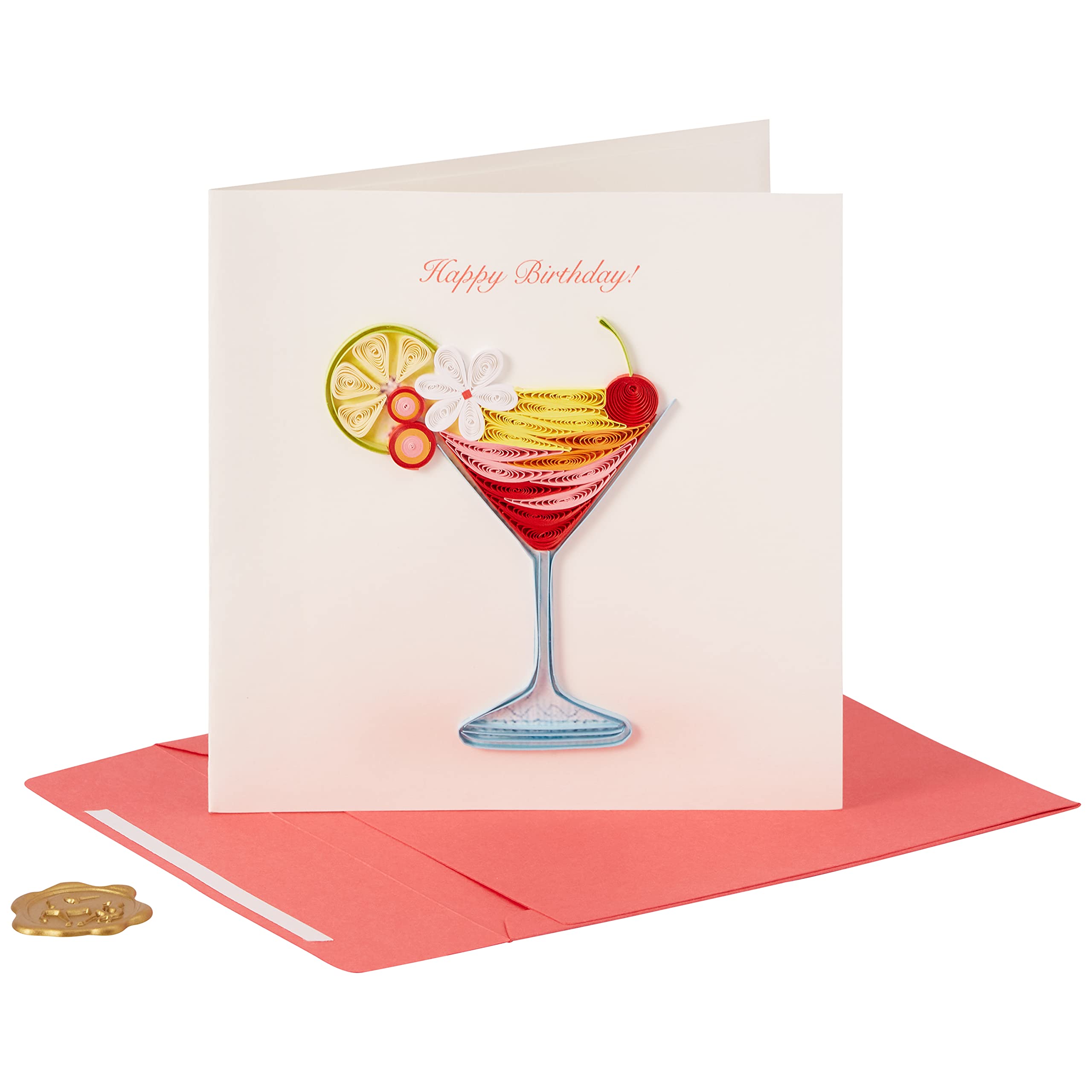 Happy Birthday Martini Glass