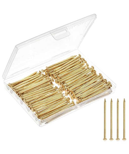 Amazon.com: Mr. Pen- Hardware Nails, 120 pcs, 2 Inches, Gold, Small ...