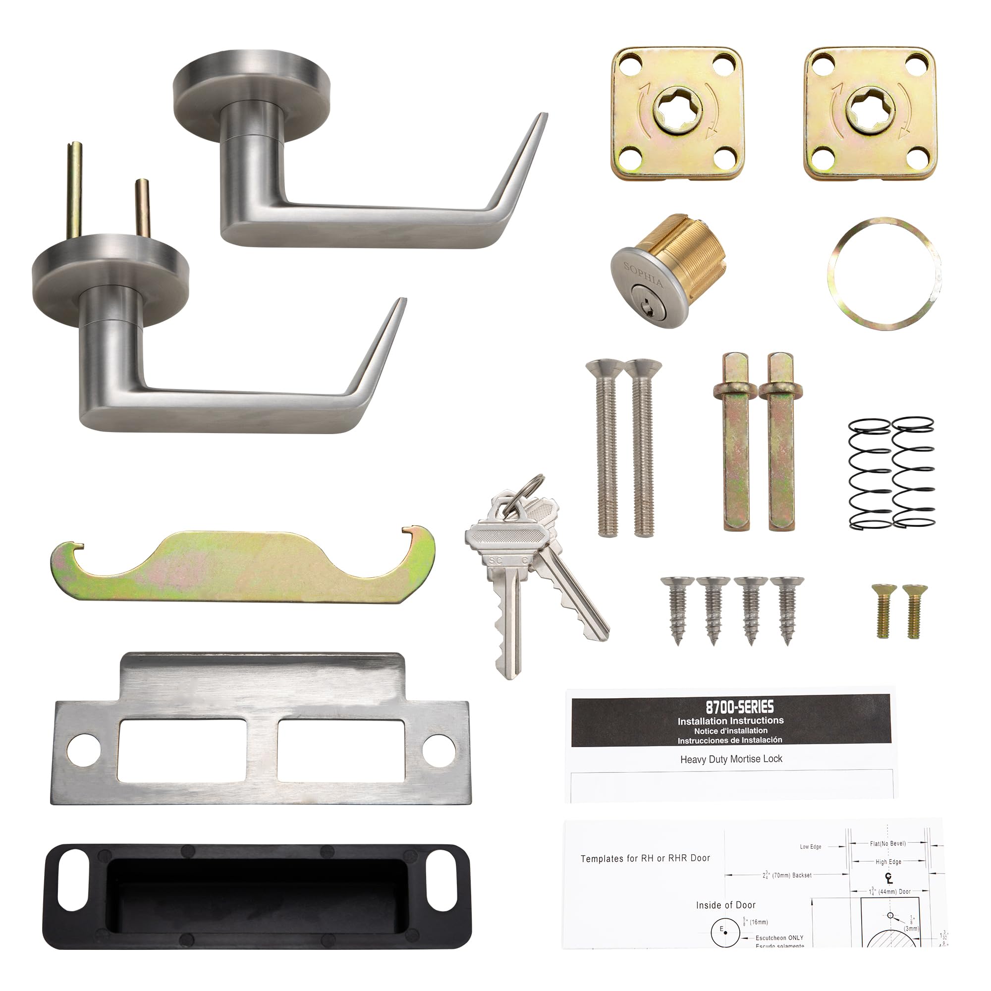 Snapklik.com : SOPHIA Commercial/Residential Mortise Lockset Heavy Duty ...