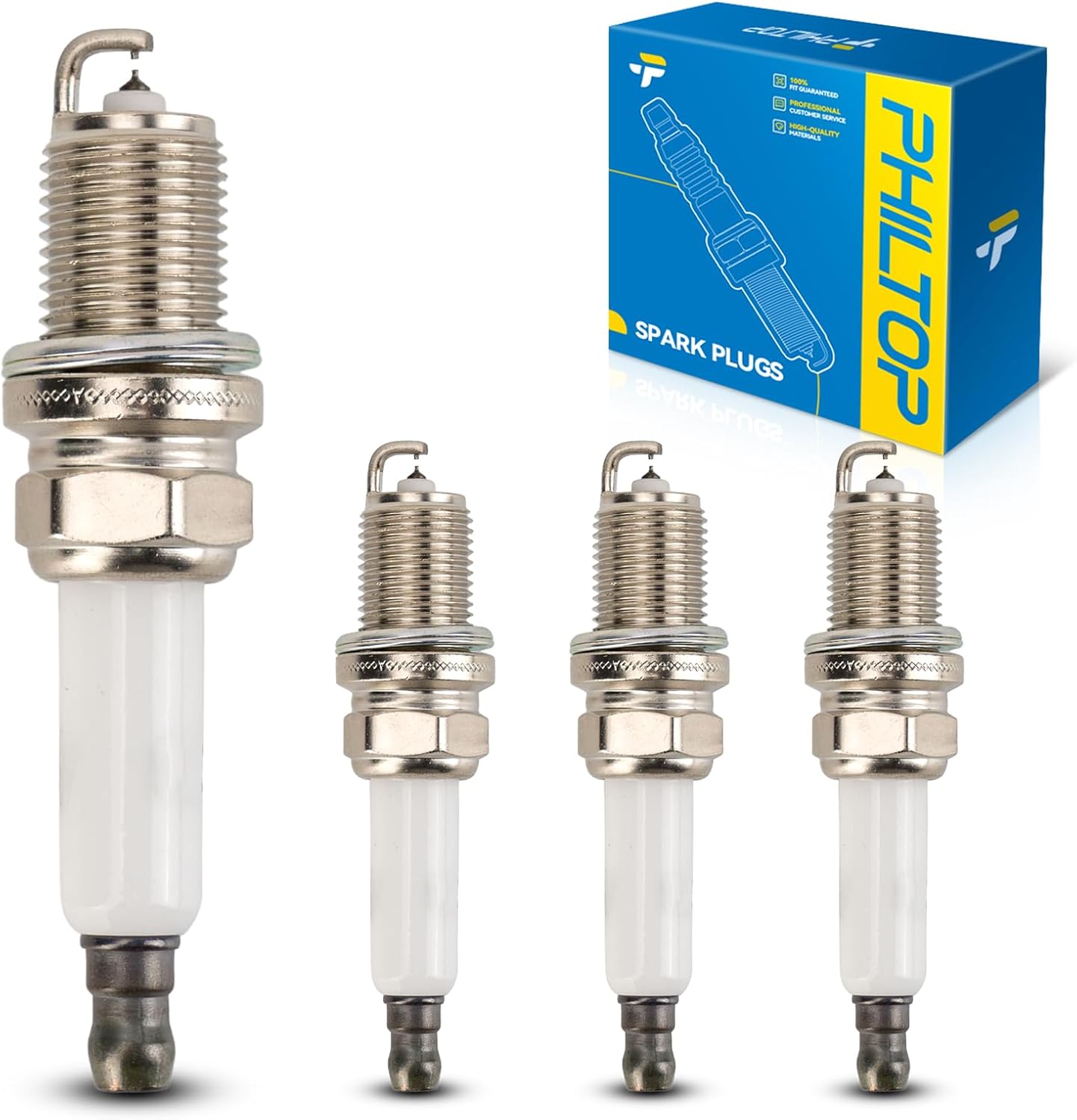 PHILTOP Spark Plug, Double Iridium Spark Plugs Replacement for Tiguan ...
