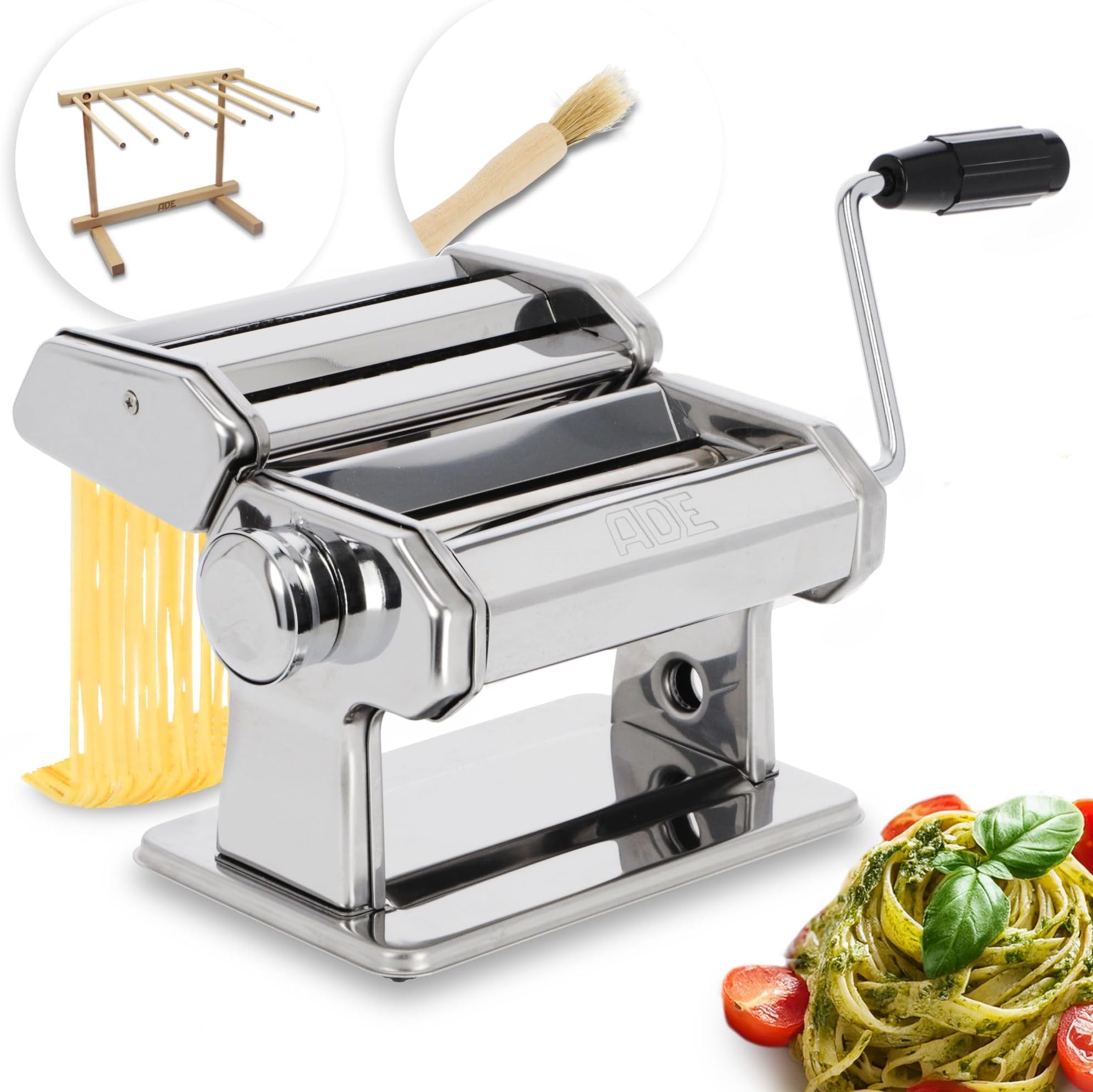 Nudelmaschine Pasta Maker Edelstahl Frische Manuell Pasta Walze ...