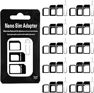 Amazon.com: 10 Pack, Sim Card Adapter Nano Micro - Standard 4 in 1 ...