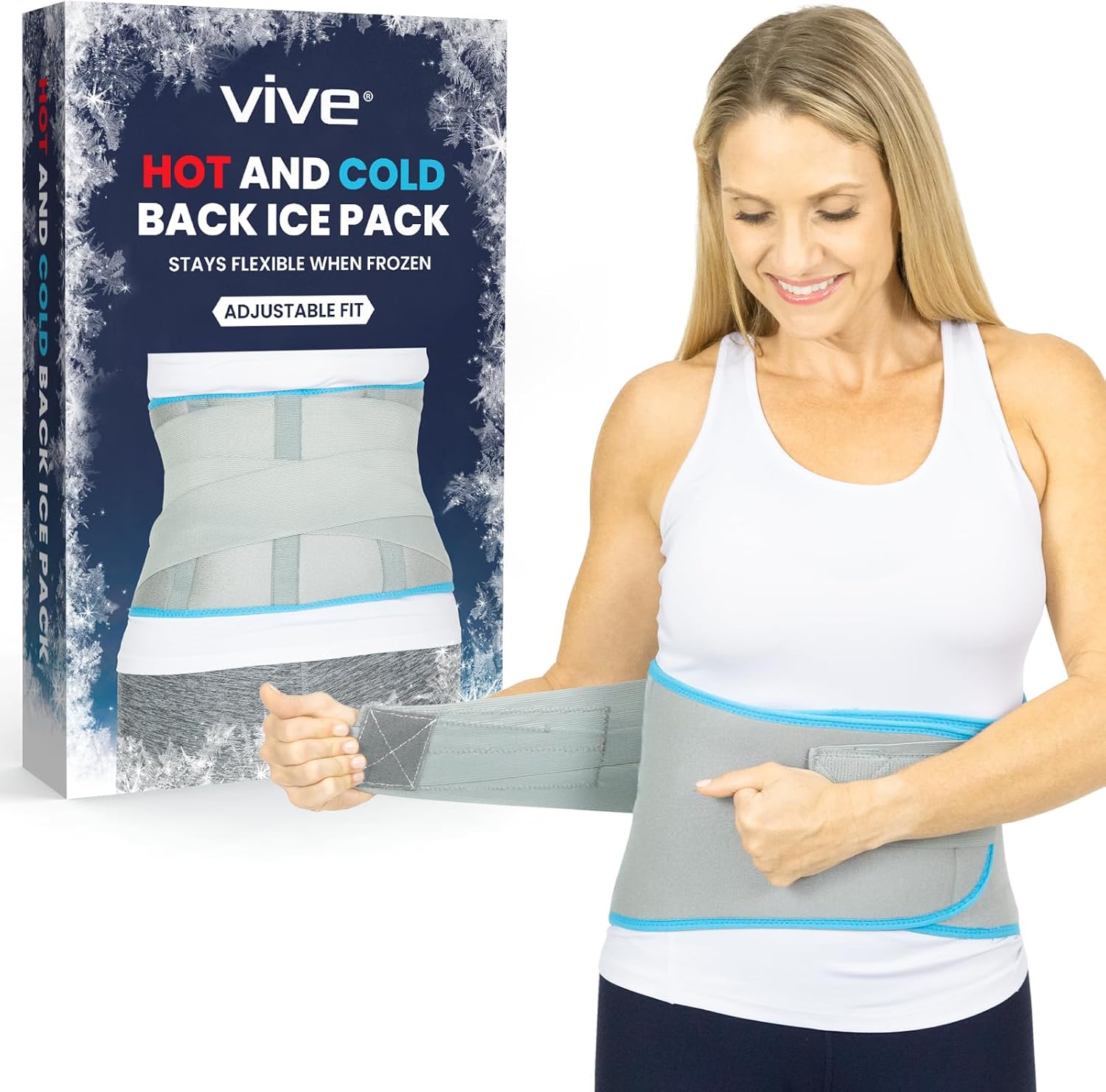 Amazon.com: Vive Wearable Ice Packs for Back Pain - Back Brace with Ice ...