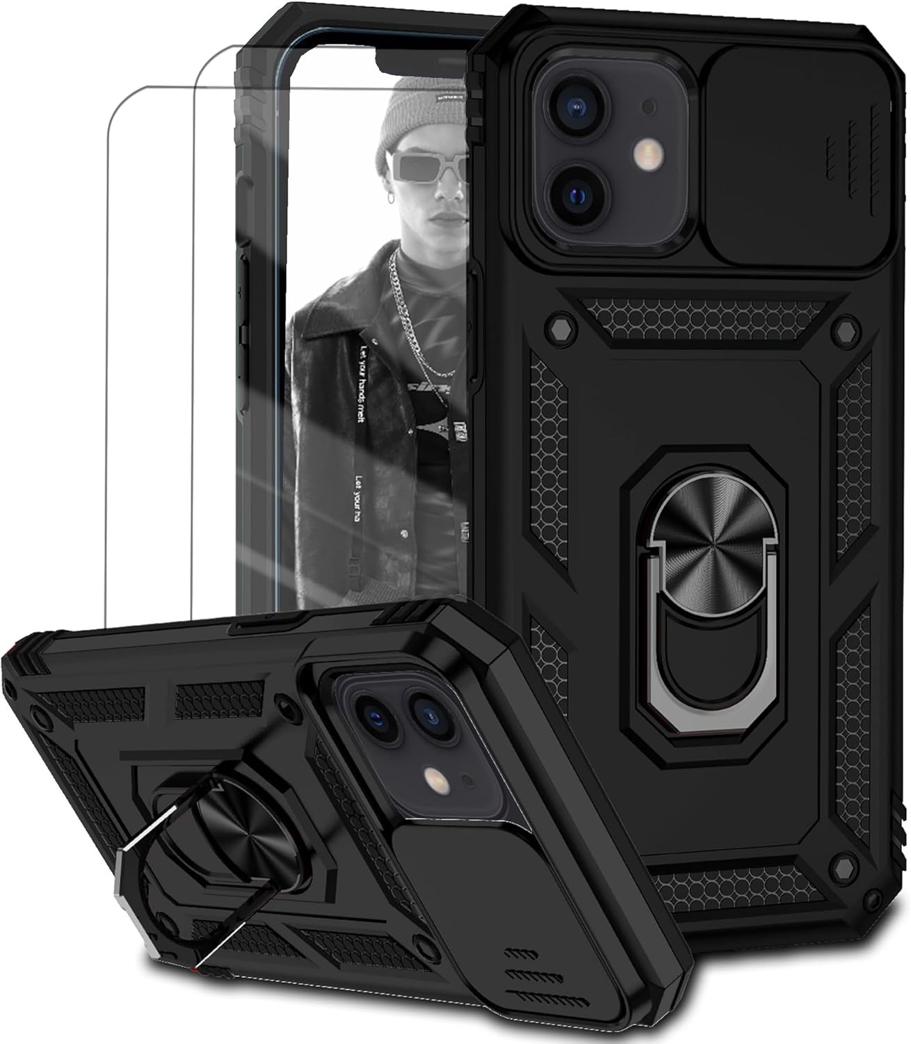Funda para iPhone 12 y 12 Pro Case Uso Rudo - Incluye 2 películas ...
