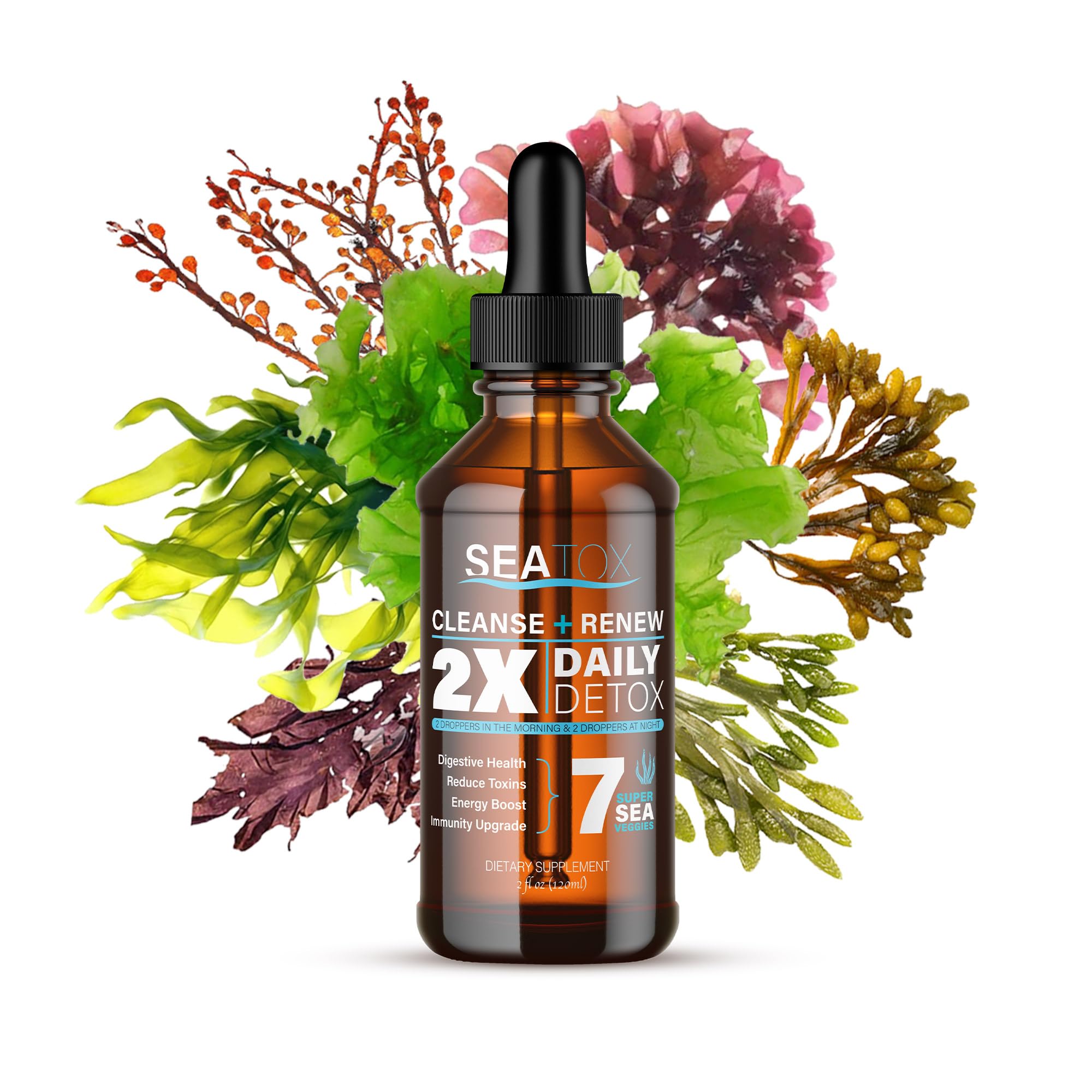 Amazon.com: SeaTox Cleanse & Renew Liquid Superfood 2 in 1 Multivitamin ...