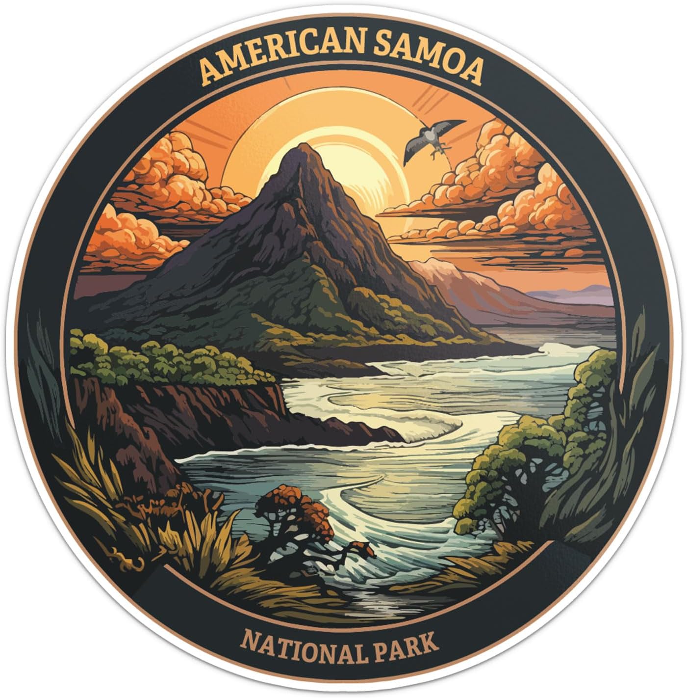 Amazon.com: American Samoa National Park Sticker - Waterproof Vinyl ...