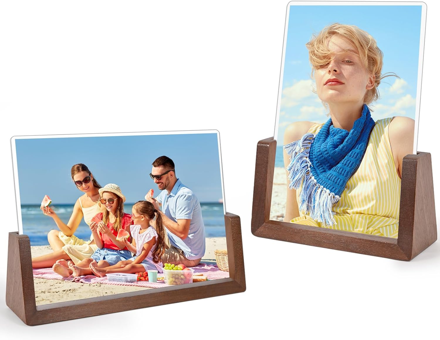 Amazon.com - Awaydol 4x6 Wooden Photo Picture Frame 2 Pack, High ...