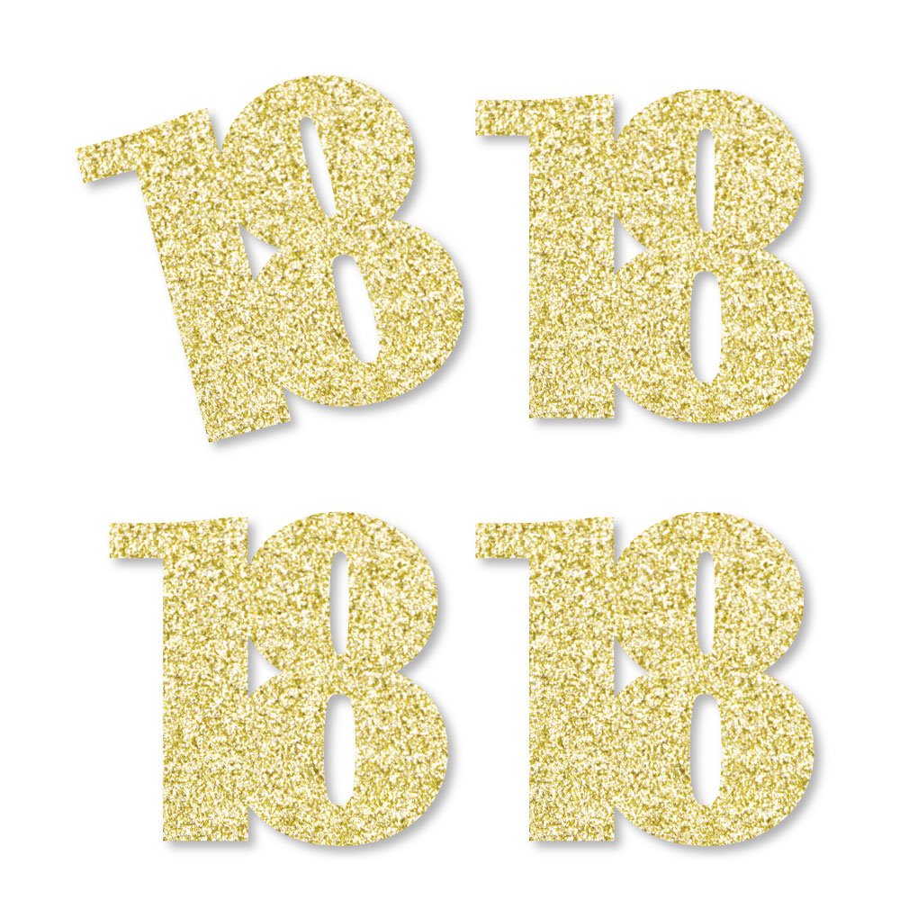 Amazon.com: Big Dot of Happiness Gold Glitter 18 - No-Mess Real Gold ...