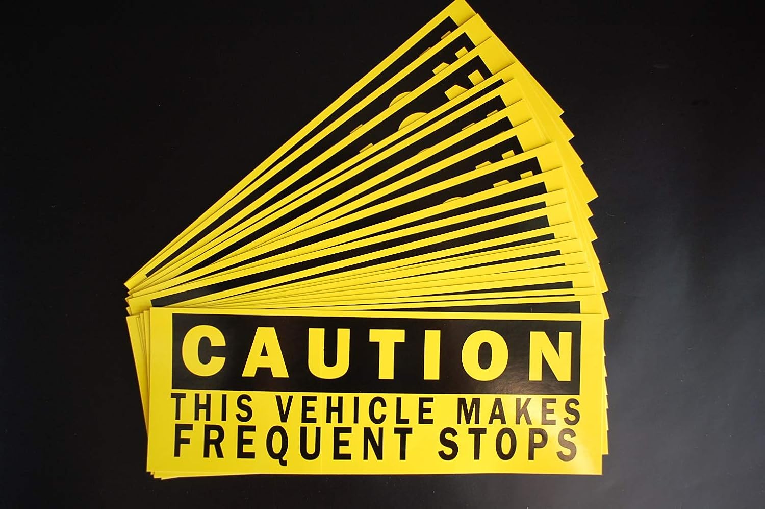 Amazon.com: Caution This Vehicle Makes Frequent Stops Sticker Vinyl ...