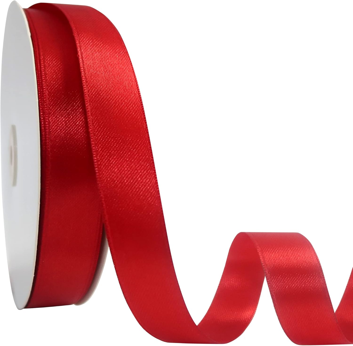 Amazon.com: Maclemon 5/8 inch Wide 100 Yards Double Face Red Satin ...