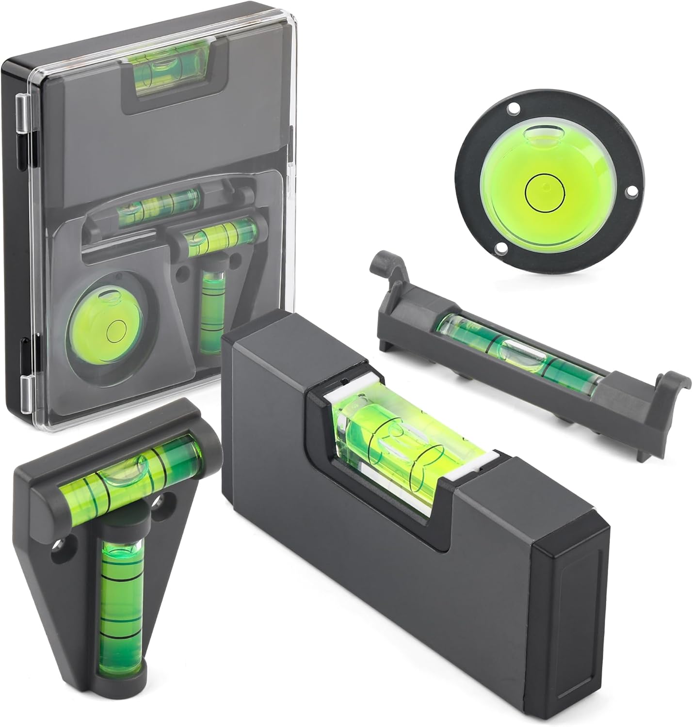 RONGPRO 4-In-1 Mini Level Tool Set, Portable Small Bubble Level, Shock ...