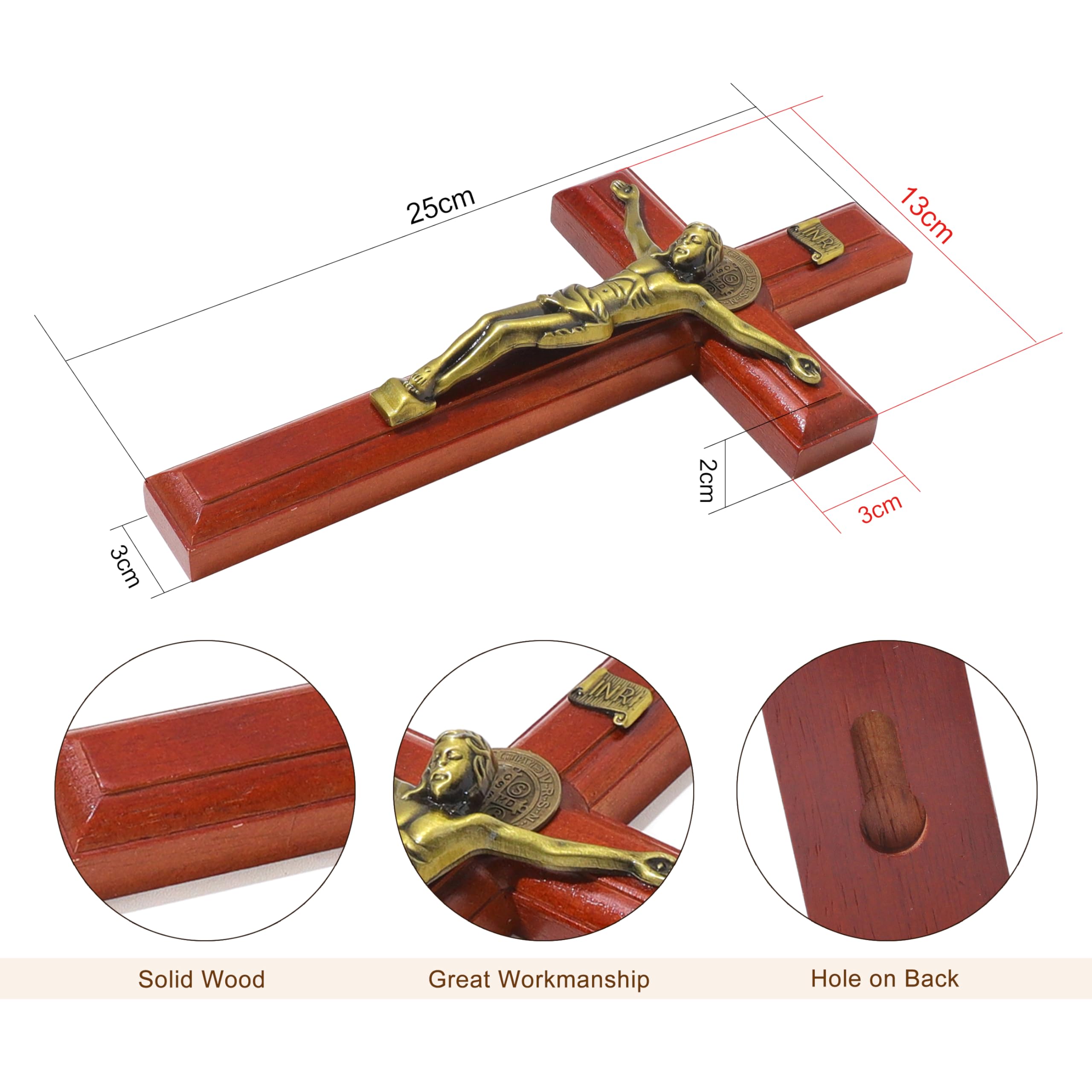 Snapklik.com : 10 Inch Crucifix Wall Cross Wooden Jesus Christ Crucifix ...