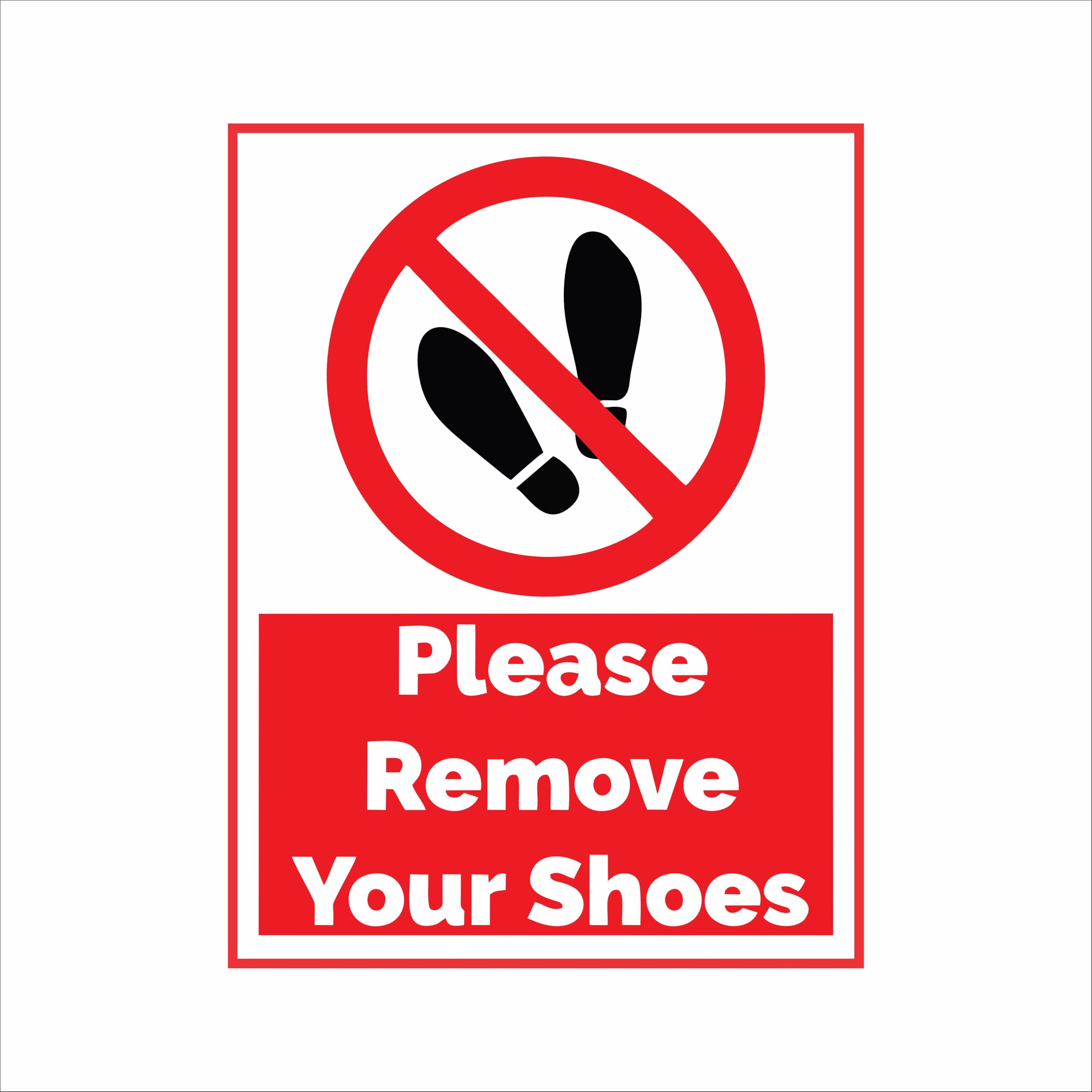 Please Remove Your Shoes Sign Board - 8X10 Inch : Amazon.in: Office ...