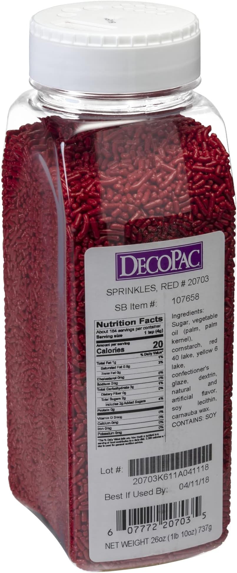 Amazon.com: NCS Maroon Edible Jimmies Sprinkles, 8 ounces - Great for ...