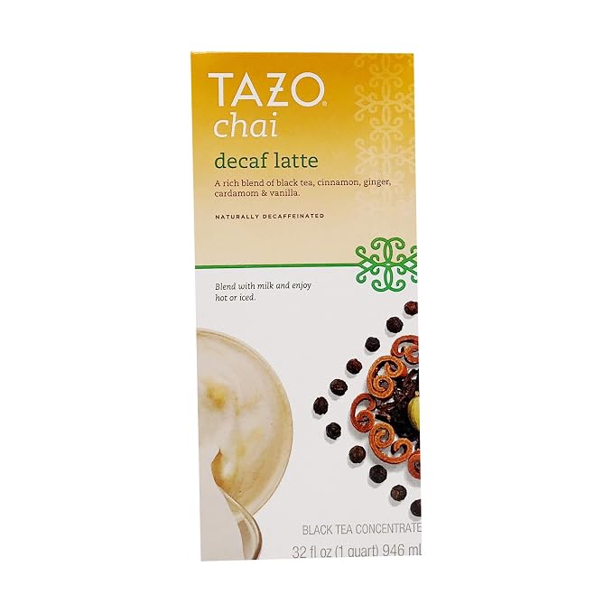Amazon.com : Tazo Black Tea Concentrate, Decaf Chai Latte, 32 oz ...