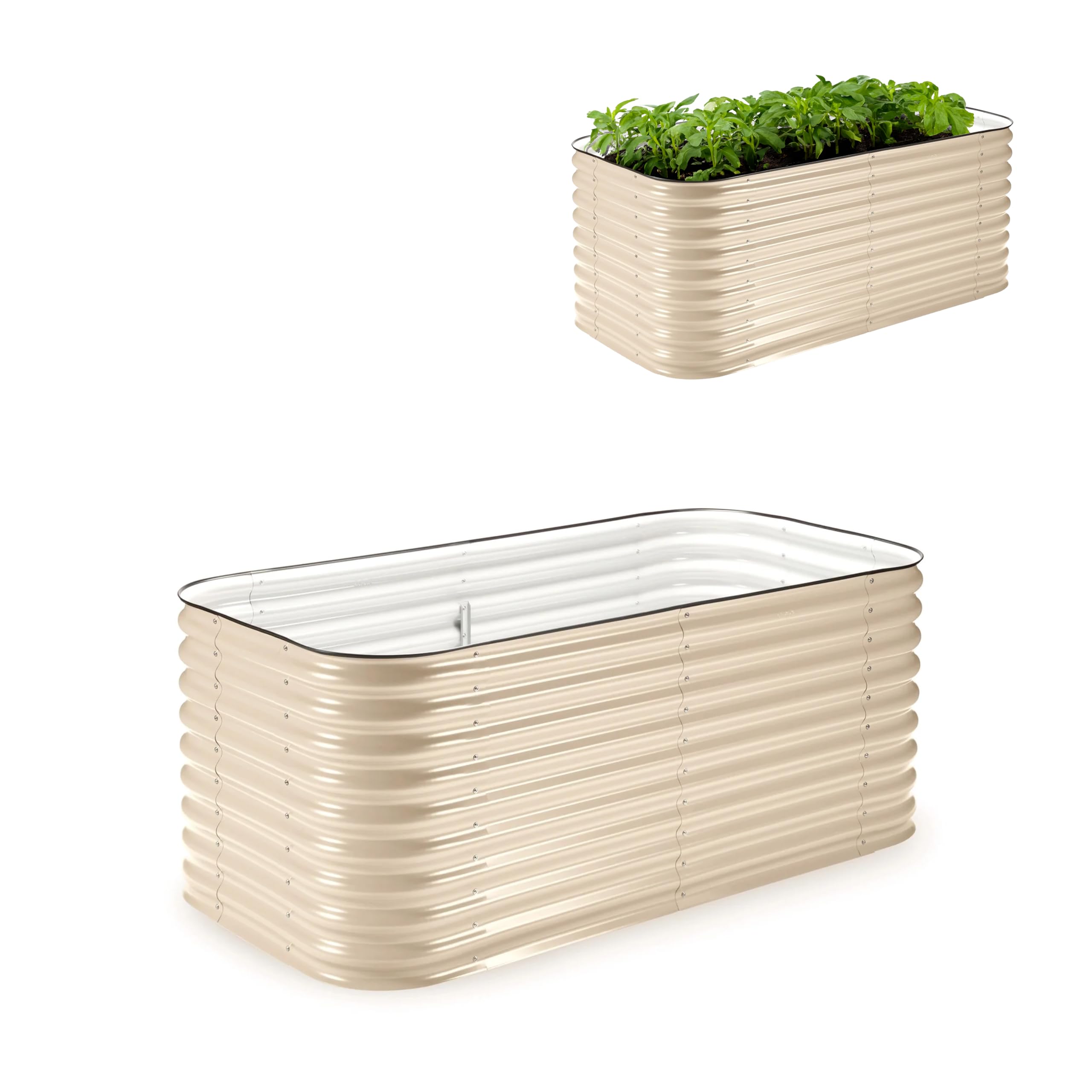 Amazon.com: Epic Gardening 6-in-1 Modular Galvanized Metal Raised ...