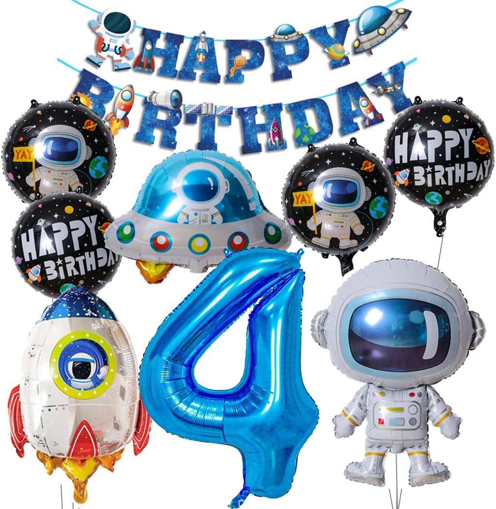 Amazon.com: Borsgye Solar System Planet Astronaut Balloons Rocket Foil ...