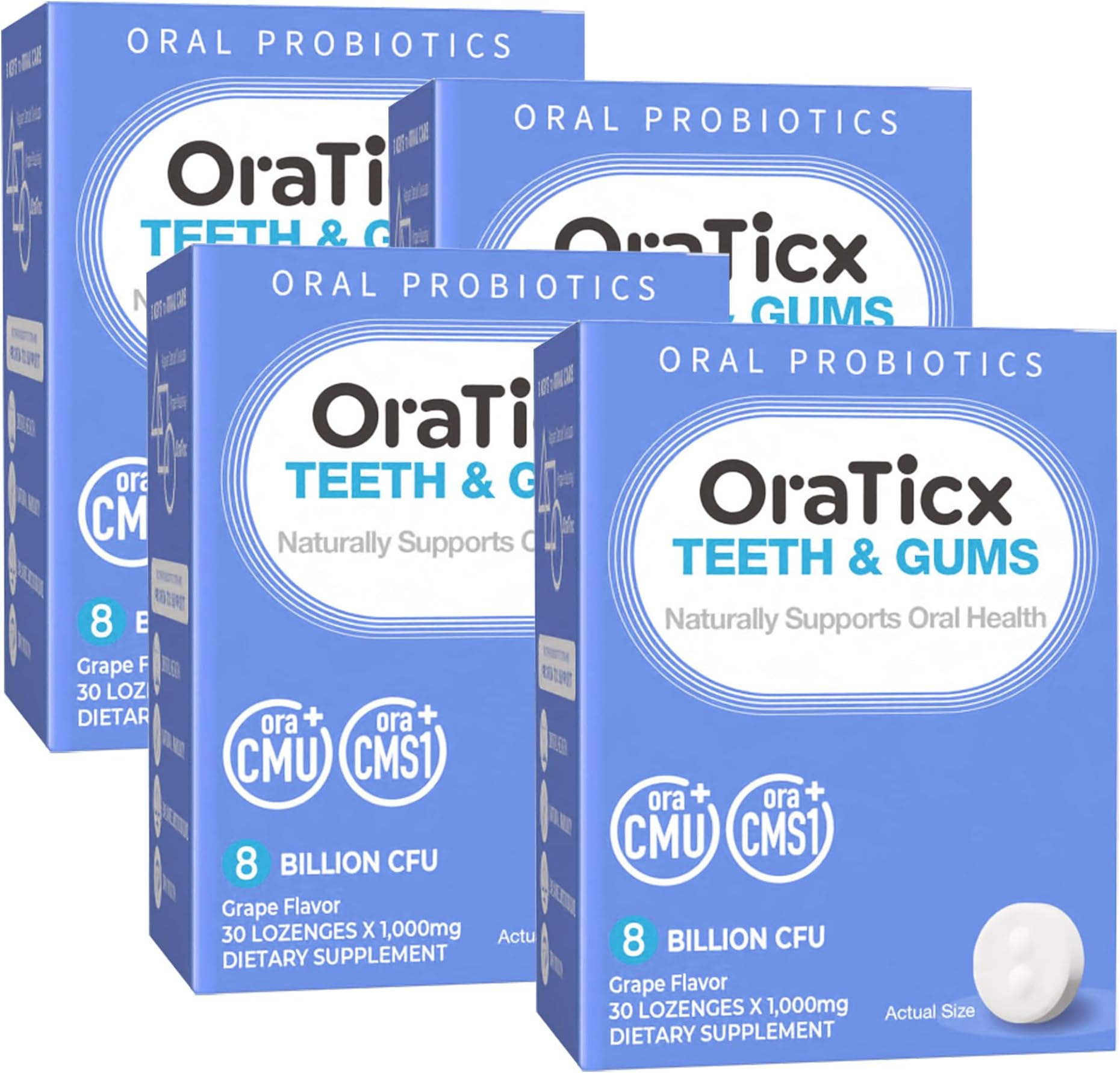 Amazon.com: OraTicx Teeth & Gums Dental Probiotic, Naturally Supports ...