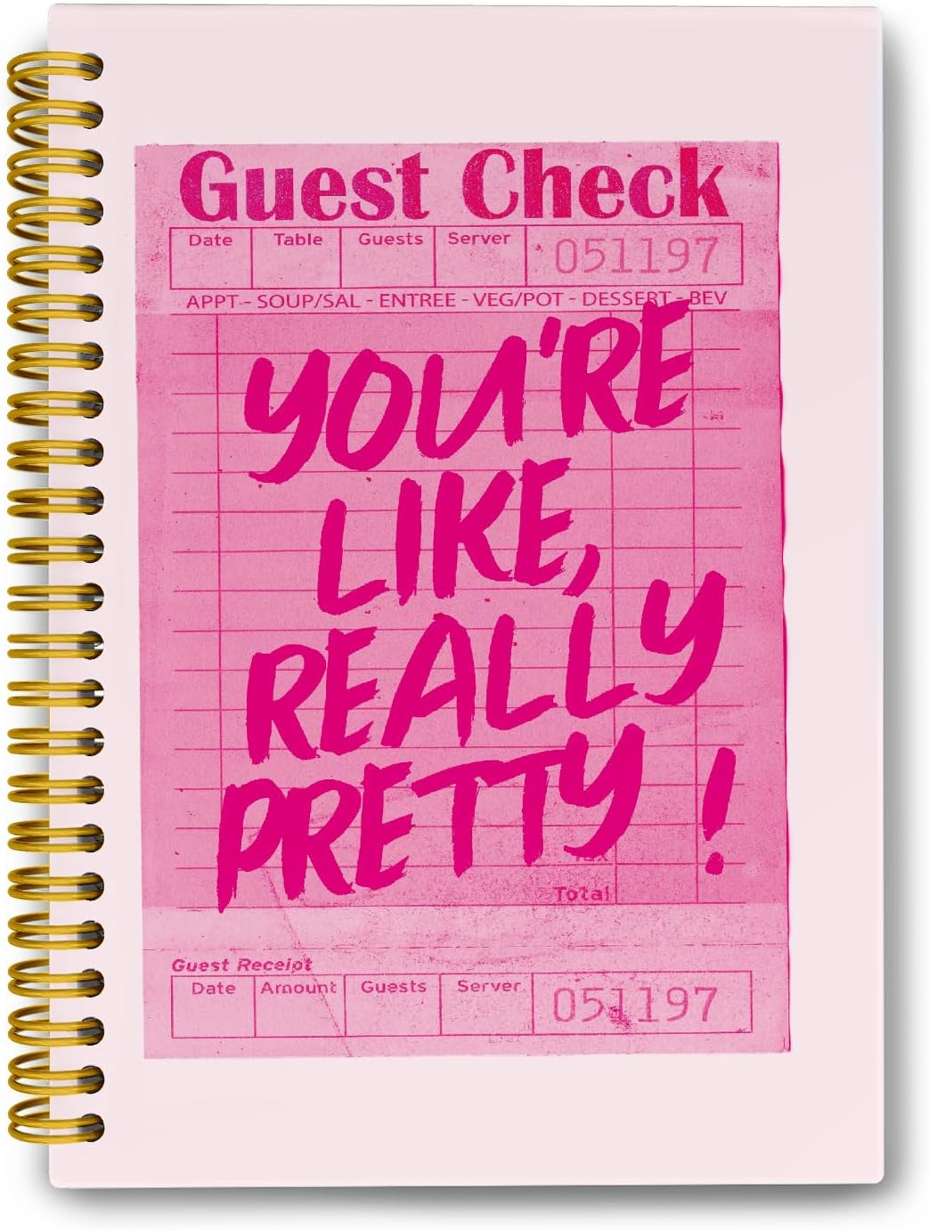 Amazon.com : LiTiu Pink Preppy Trendy Spiral Notebook,Coquette Girly ...