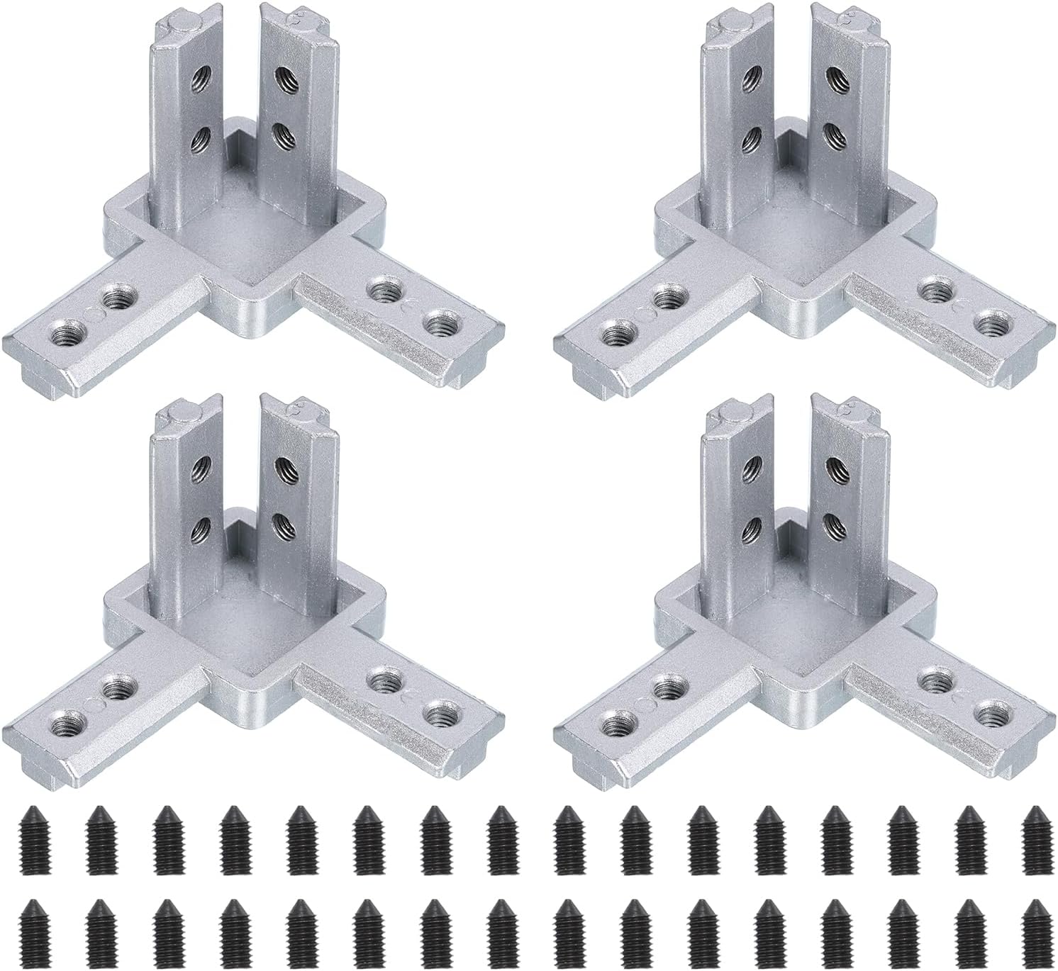 Amazon.com: uxcell 3-Way End Corner Brackets, 4Pcs L Type Interior ...