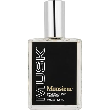 Amazon.com: Monsieur Musk For Men Cologne Spray, 4 Ounce : Beauty ...