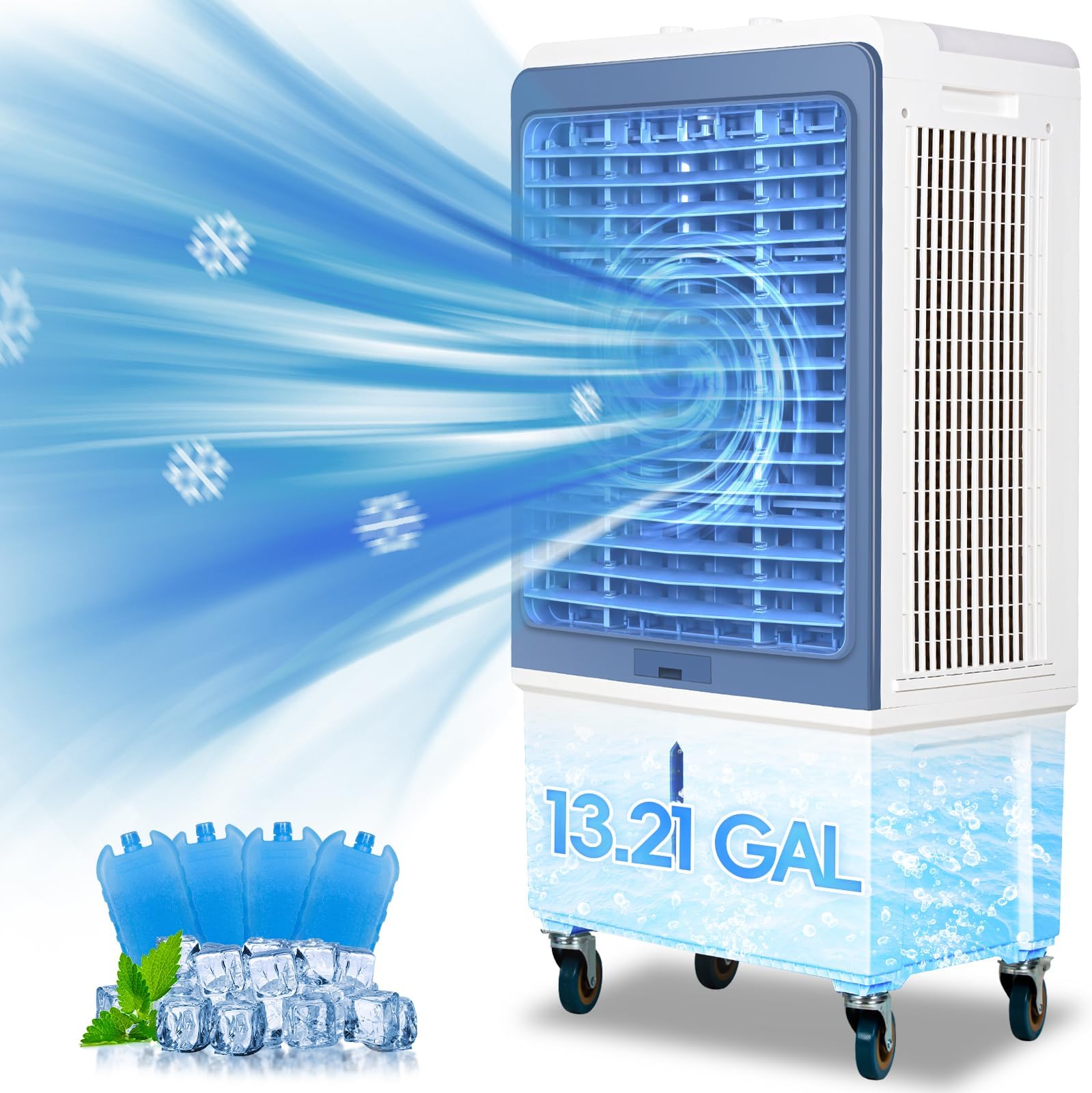 Amazon.com: ACHAZEL 4,129 CFM Evaporative Air Cooler for 1076 Sq. Ft, 3 ...