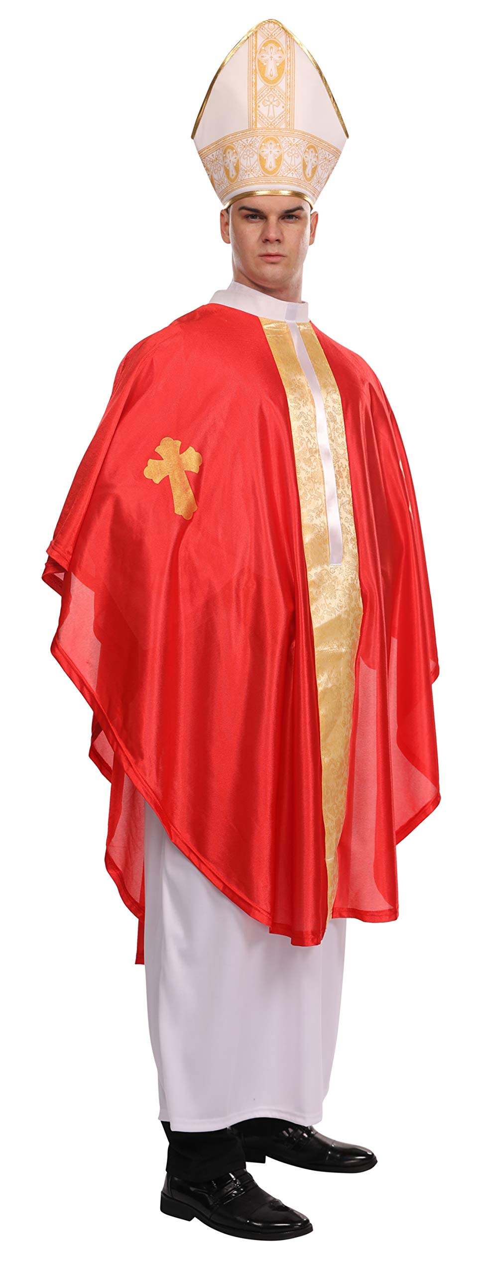 Adult Pope Halloween Costume Biblical Catholic Cardinal Bishop Outfit ...