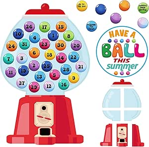 Amazon.com: Fulmoon 1 Set Gumball Machine Bulletin Board Set Back to ...