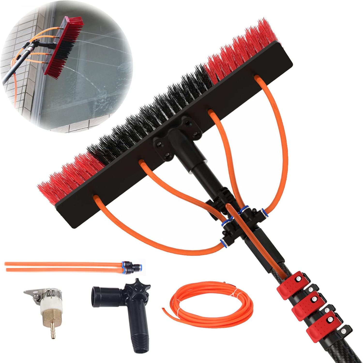 Amazon.com: JOMRTS Water Fed Pole Kit Outdoor Window Cleaner Glass ...